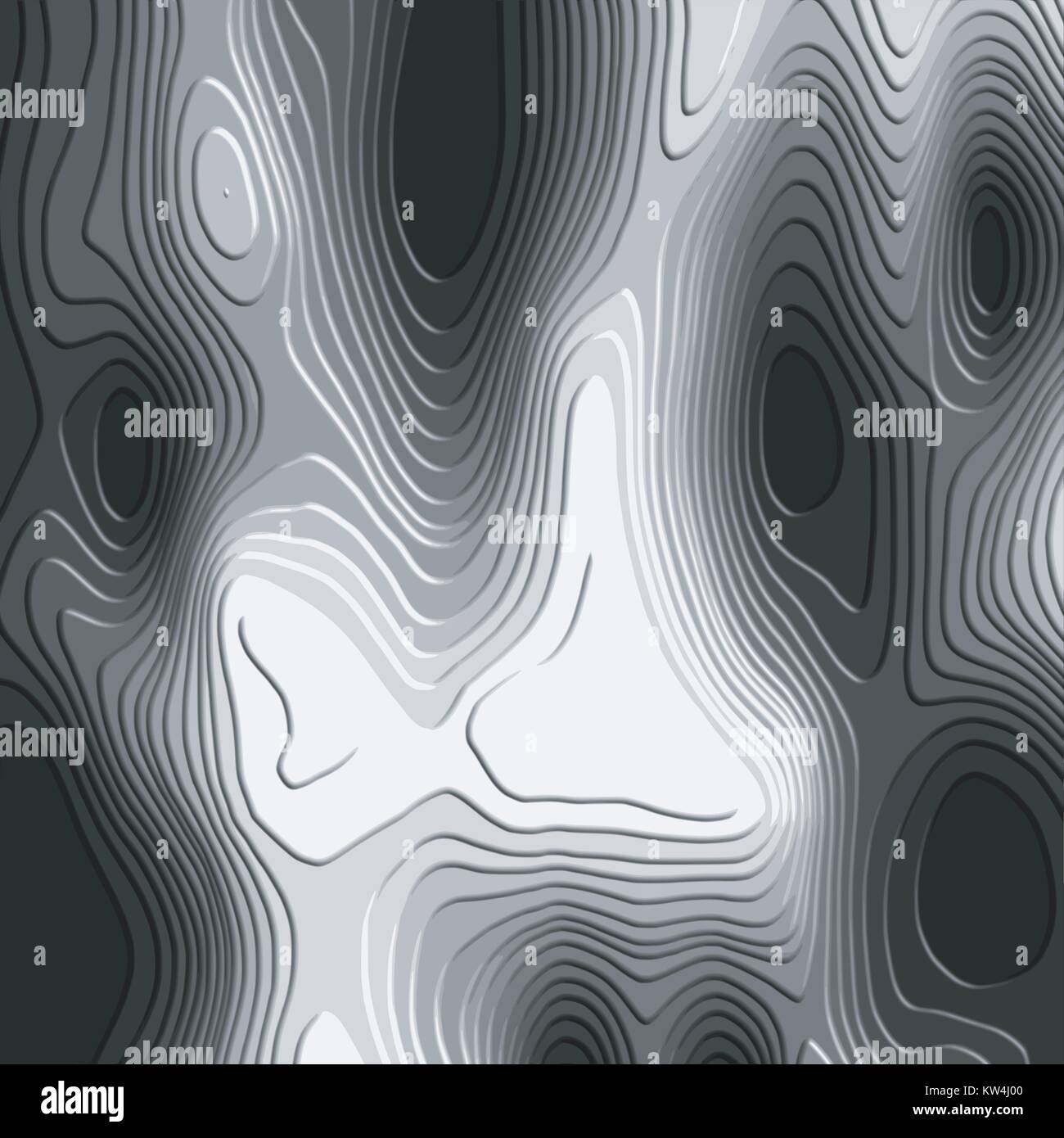 black and white abstract 3D curve pattern vector Illustration Stock ...