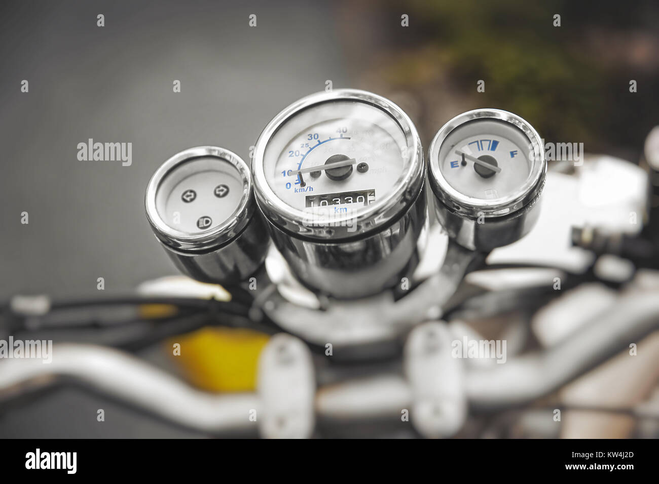 Chrome headlight speedometer motorcycle hi-res stock photography and ...