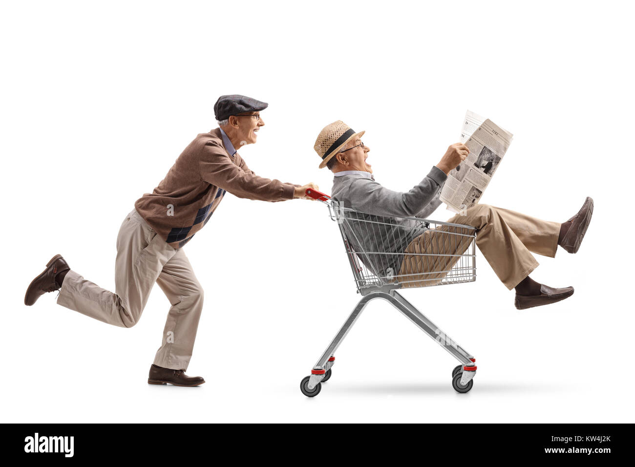 An old man pushing a cart hi-res stock photography and images - Alamy