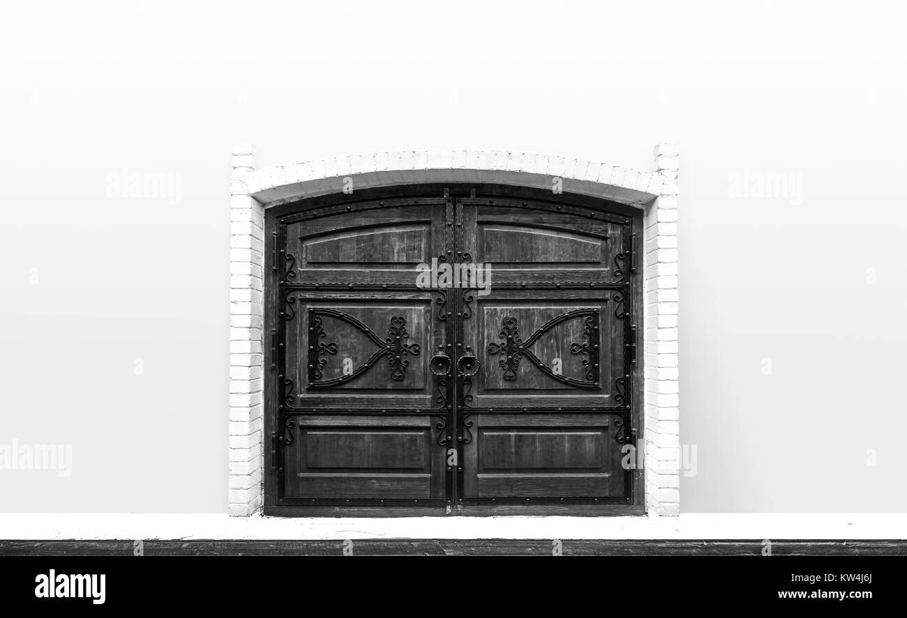 Background wooden gate in Black and White Stock Photos & Images - Alamy