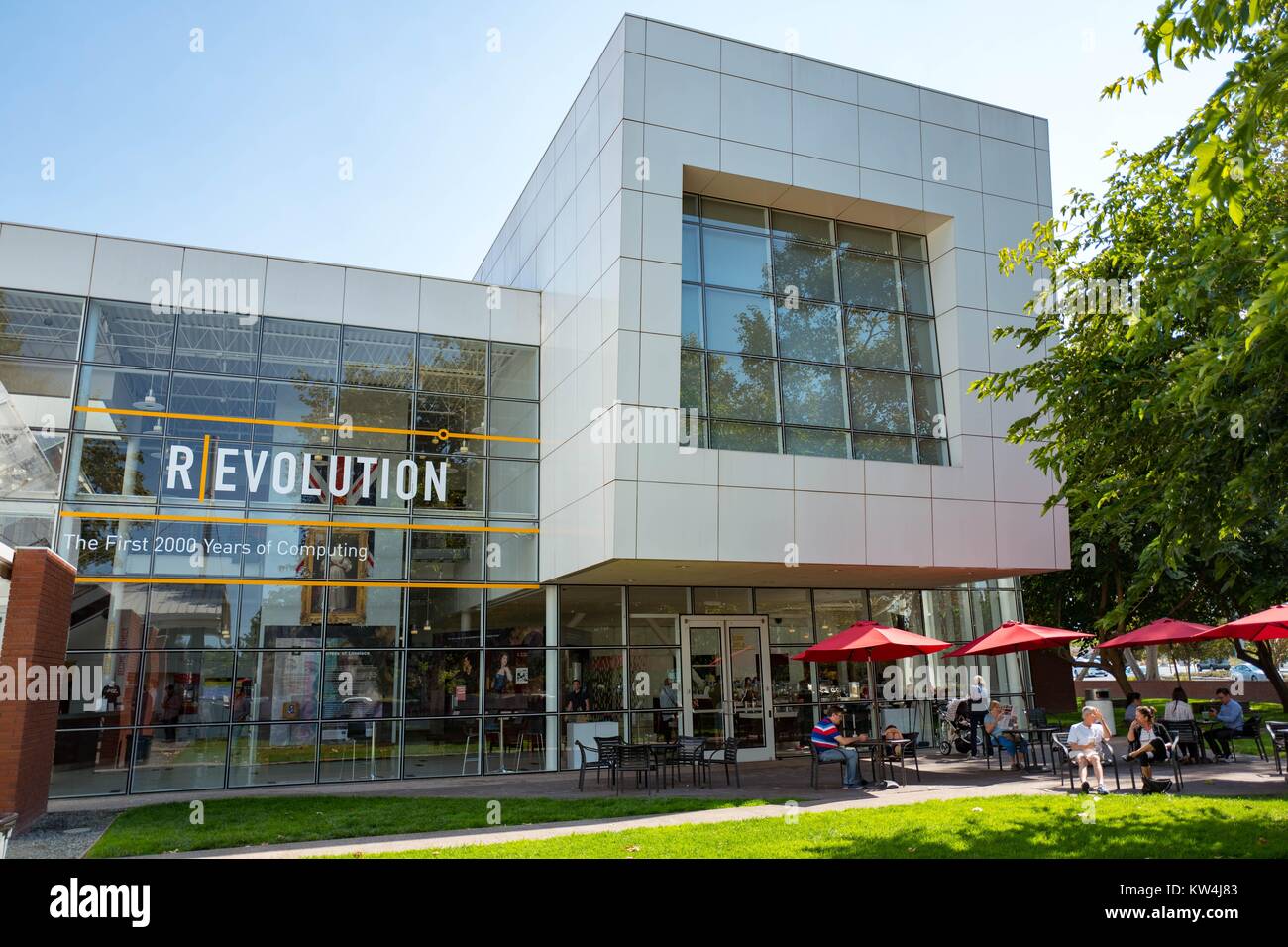 Main building at the Computer History Museum in the Silicon Valley town ...