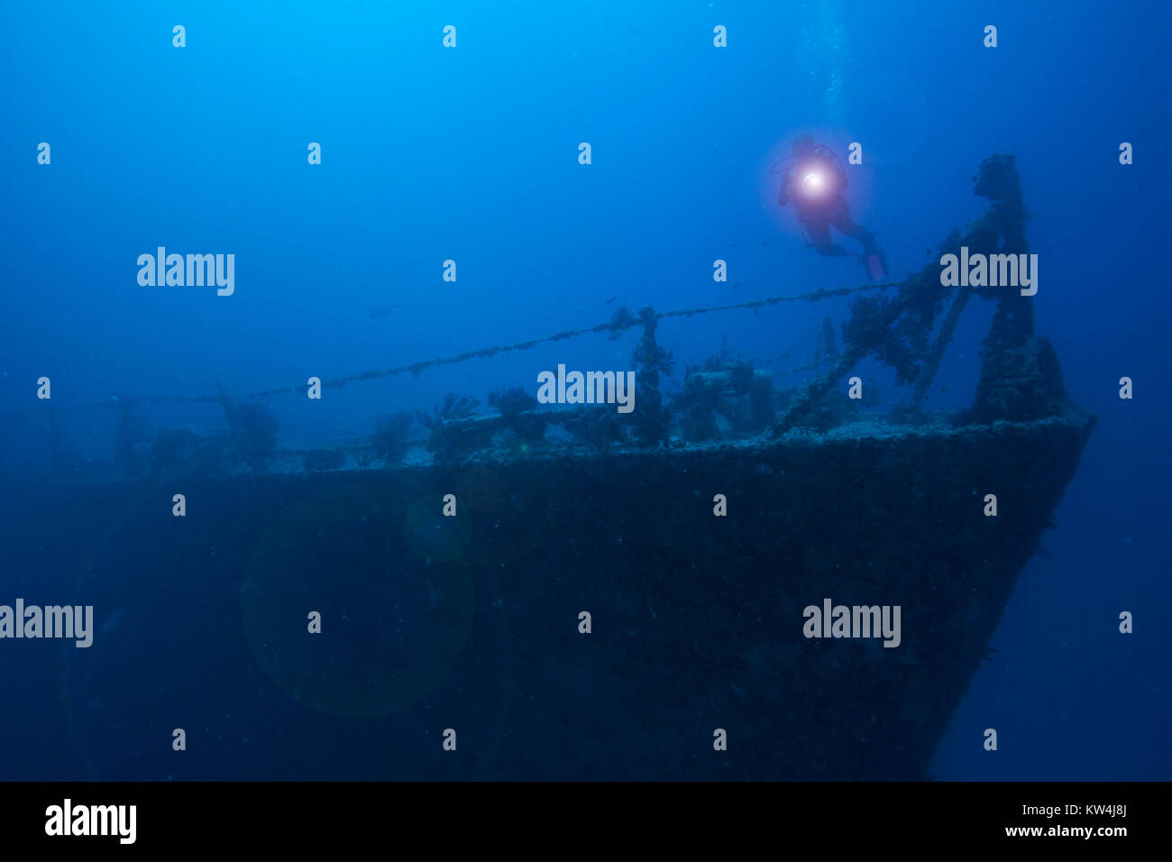 Spiegel Grove shipwreck off Key Largo, Florida Stock Photo - Alamy