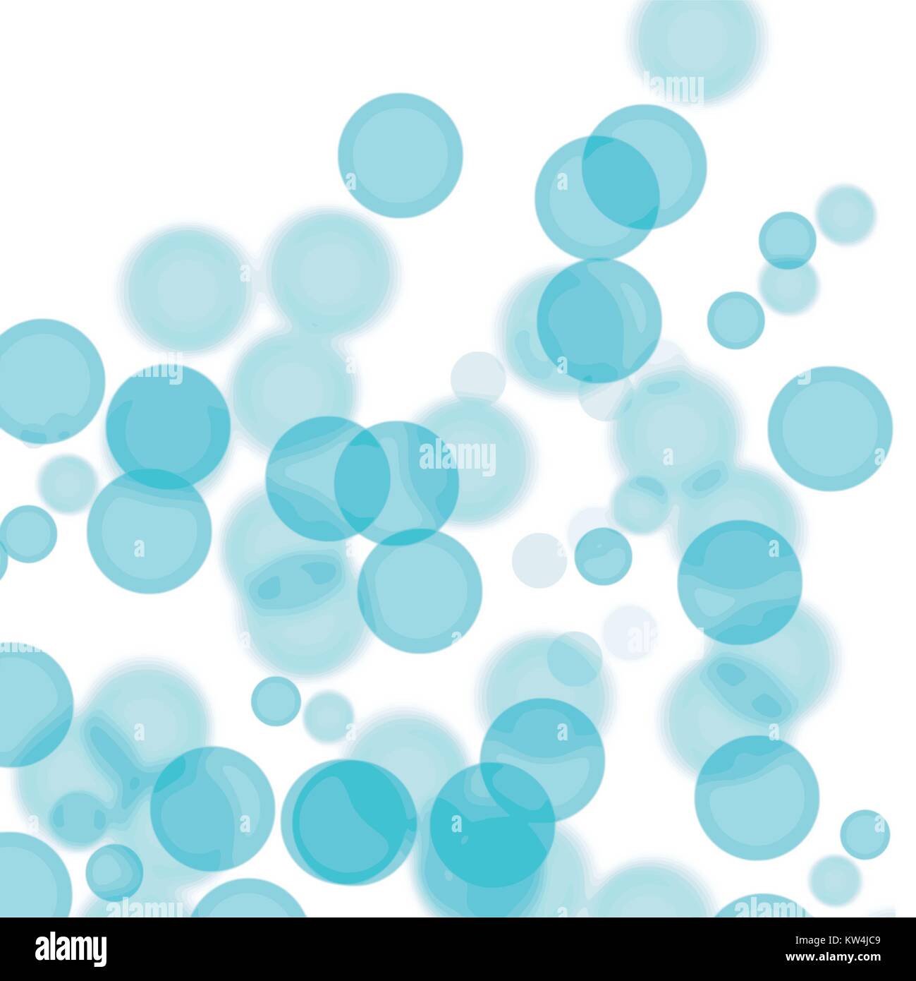 Aqua blue watercolor bokeh bubble pattern, vector Illustration Stock ...