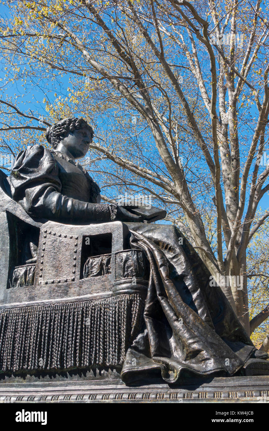 Emma Willard statue Troy NY Stock Photo - Alamy