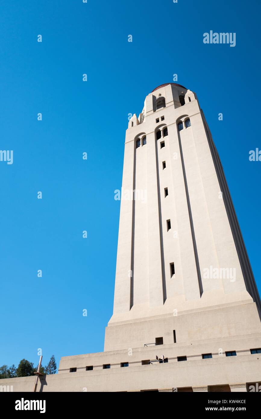 Hoover Tower on the campus of Stanford University in the Silicon Valley ...