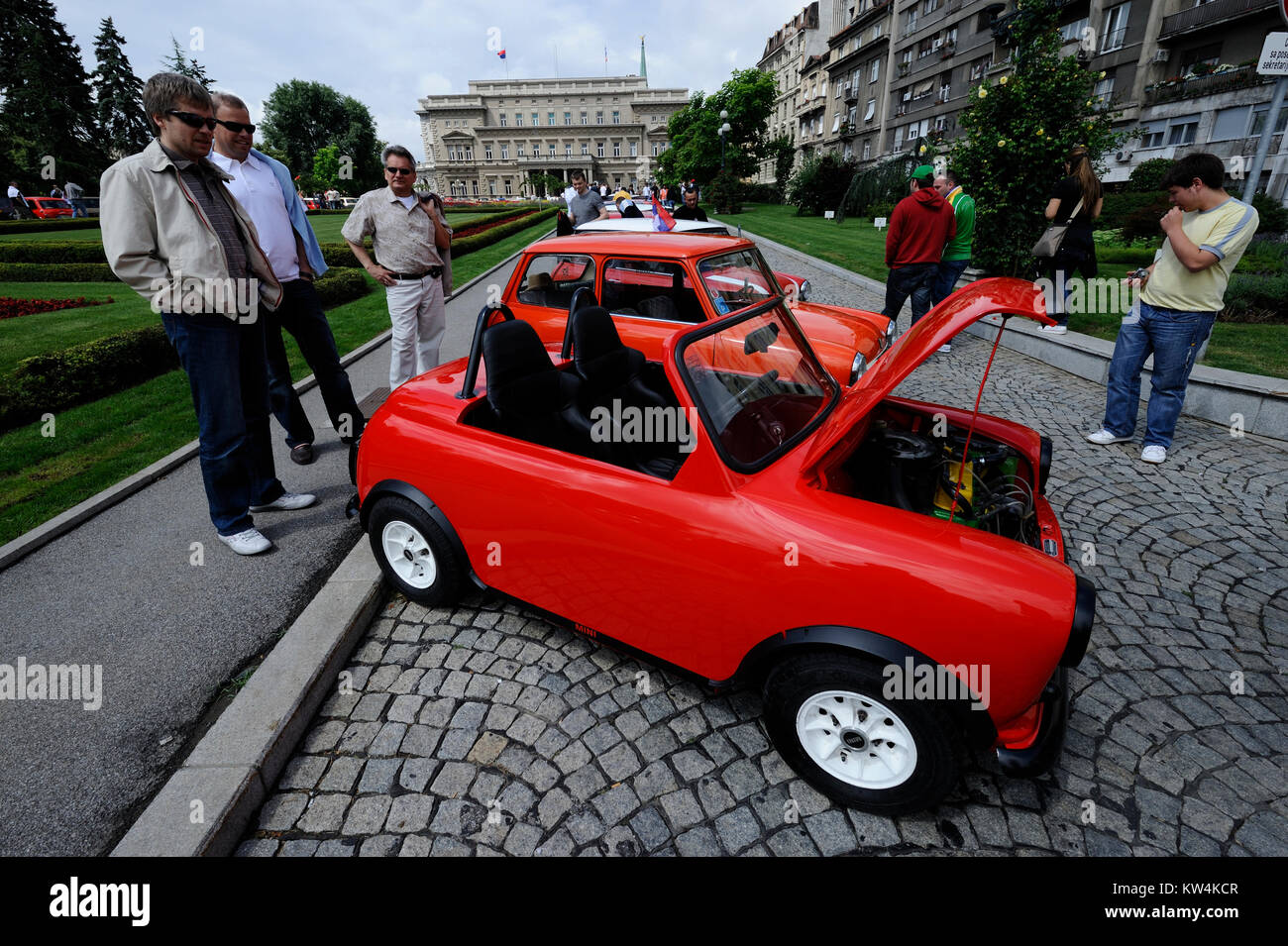 Belgrade, Serbia - June 26, 2010: Famous Mini cars seen on Balkan ...