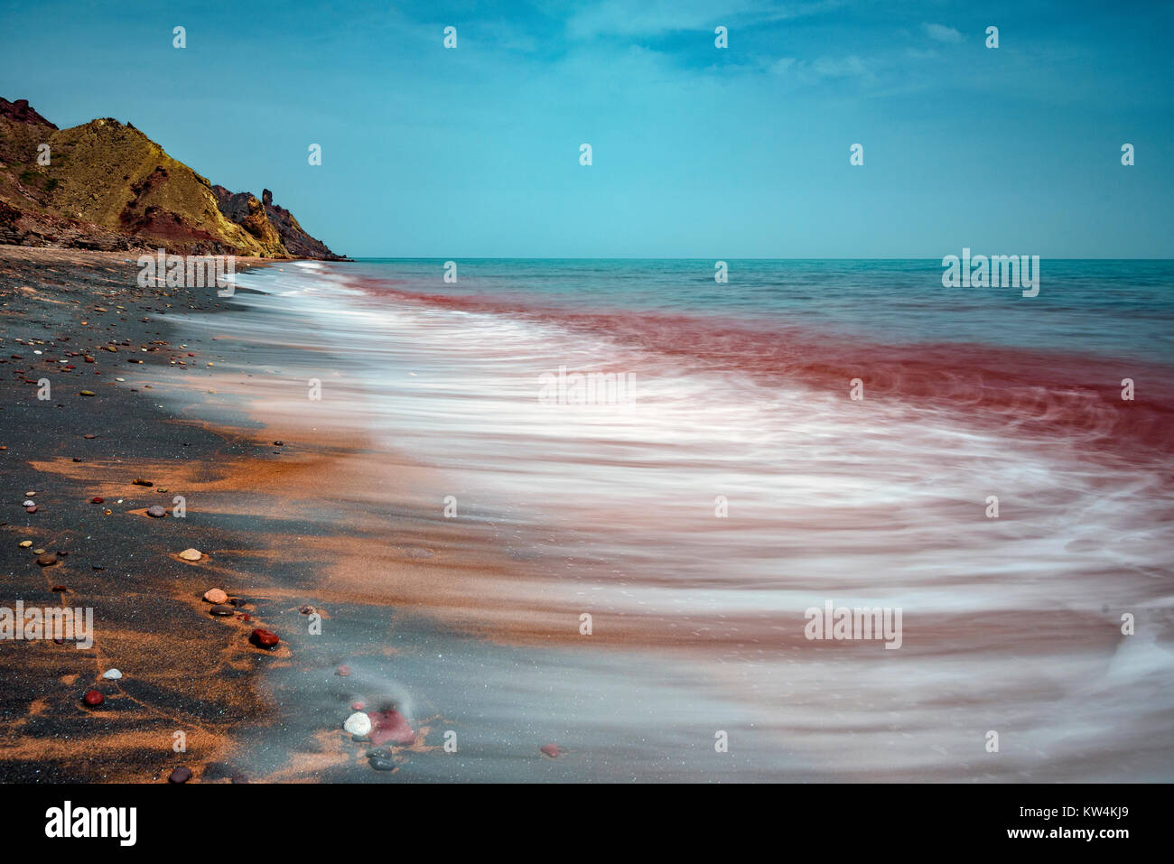Red coast in hormuz island,southern iran Stock Photo - Alamy