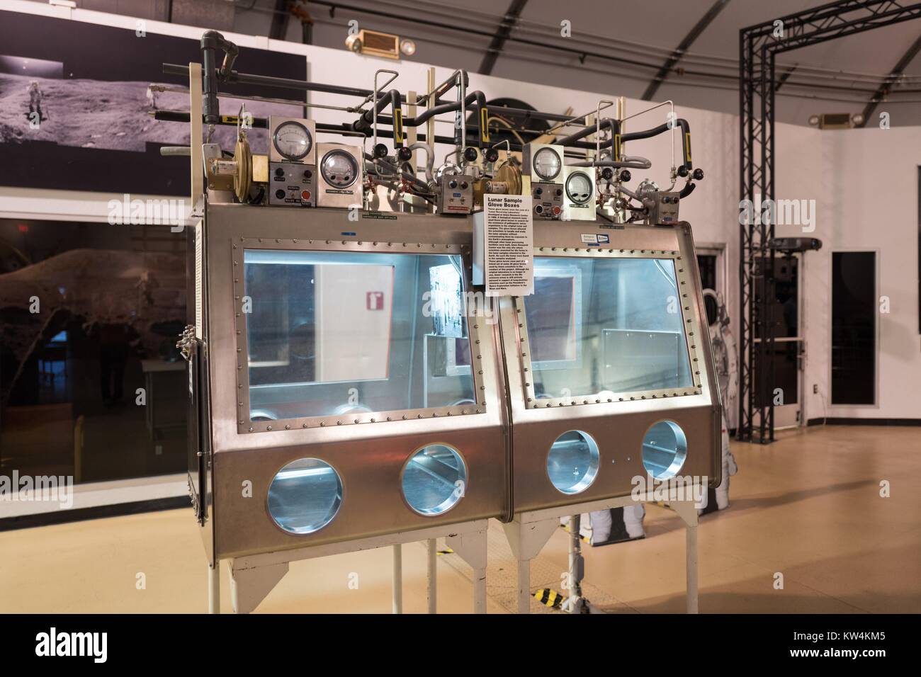 Lunar sample glove box, a containment box used to examine lunar soil ...