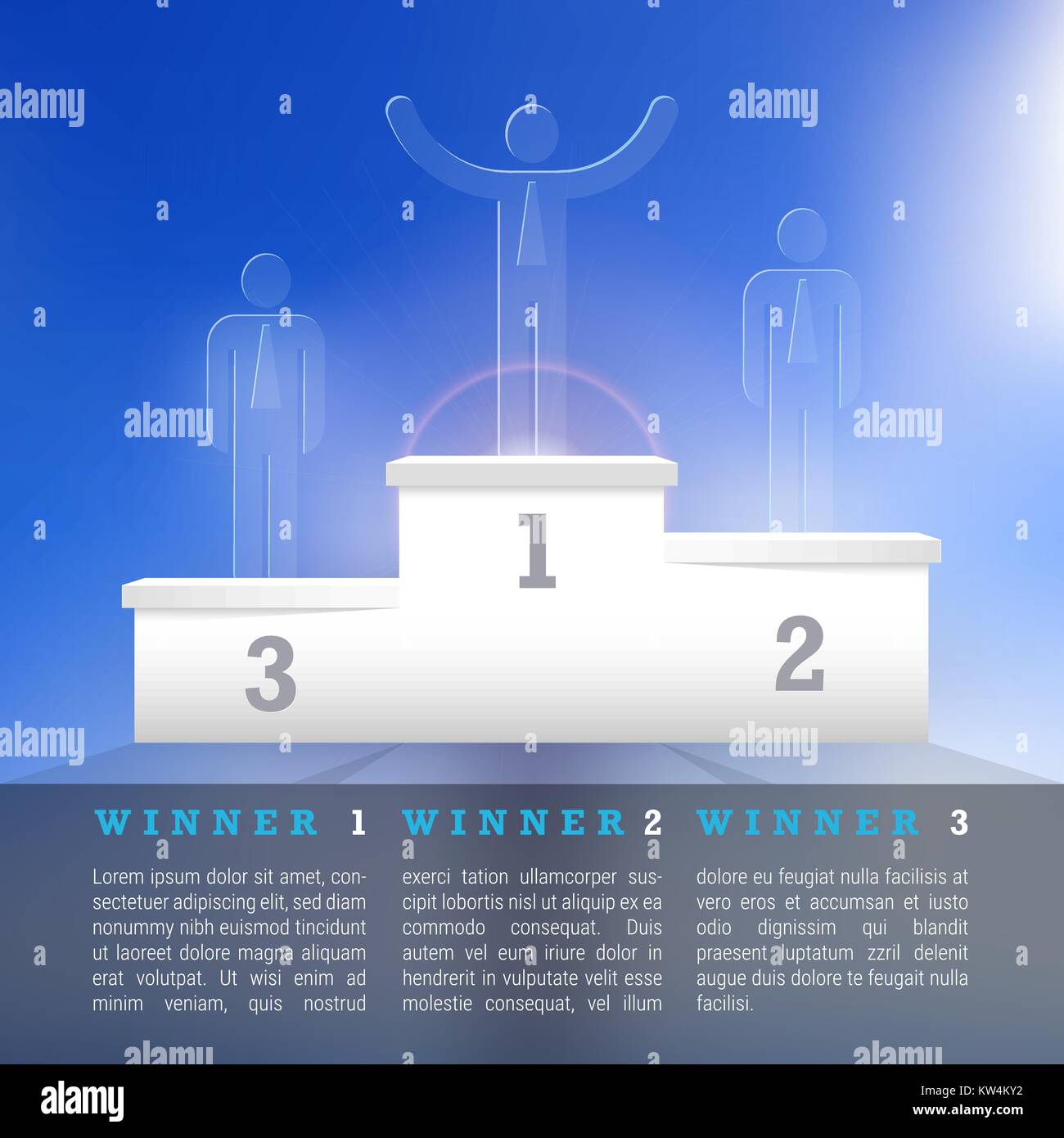 White Vector Winners Podium. Business Winners Concept Stock Vector ...