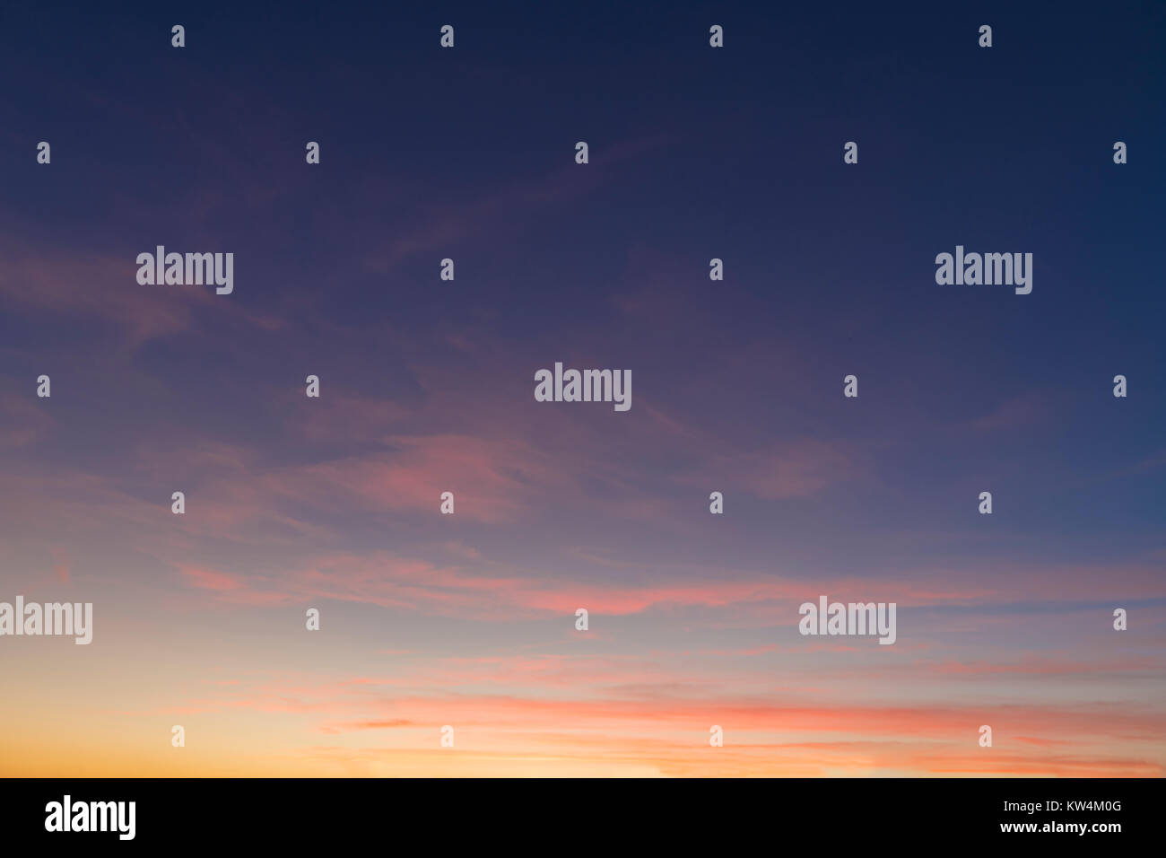 Sunset sky with clouds Stock Photo - Alamy