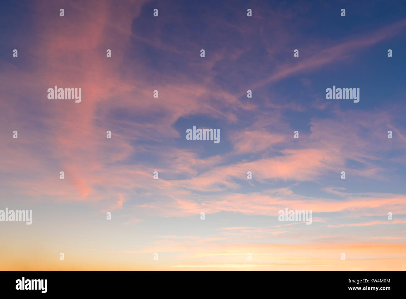 Sunset sky with clouds Stock Photo - Alamy