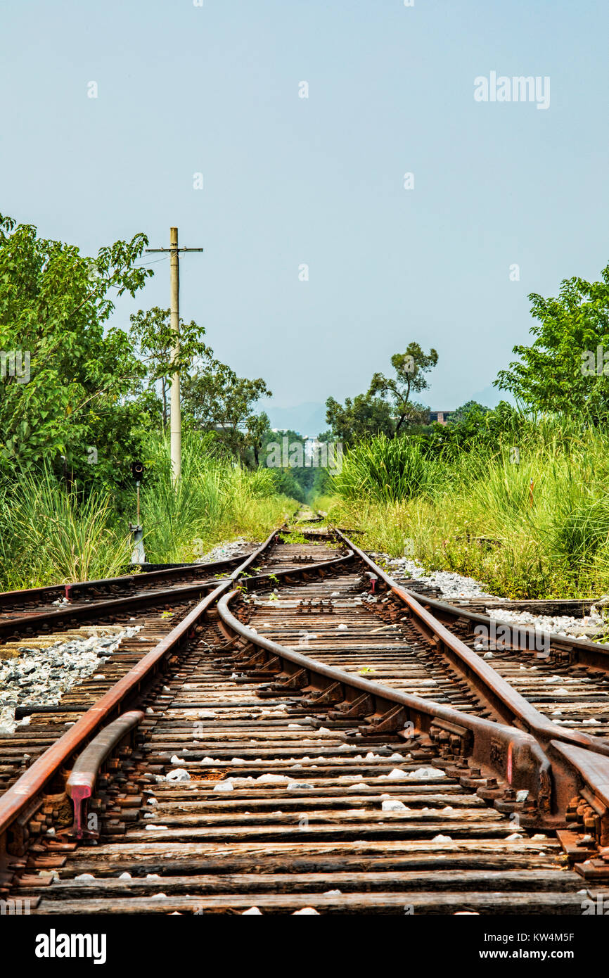 Old railway tracks out of use hi-res stock photography and images - Alamy