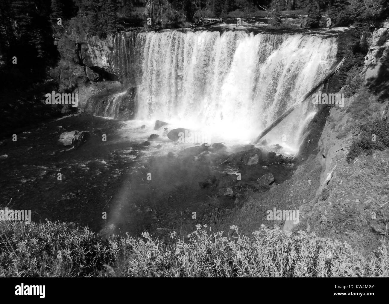 Iris Falls on the Bechler River, Yellowstone National Park, Wyoming ...