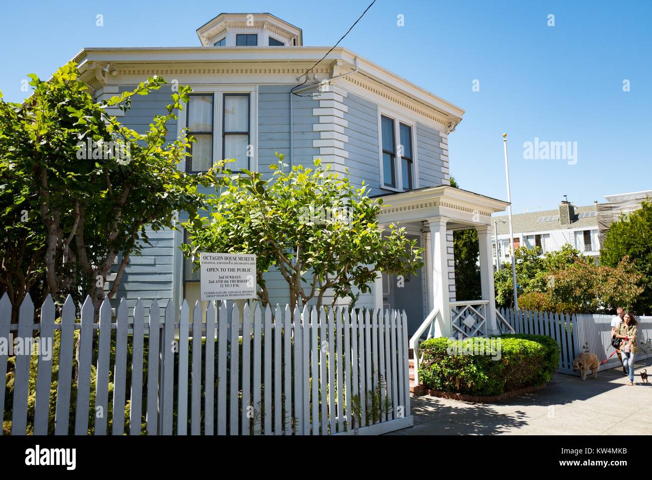 Octagon house, a Victorian era architectural landmark in the Cow Hollow ...