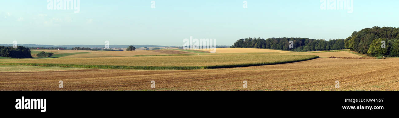 Panorama of farm fields in Swabia, Germany Stock Photo - Alamy