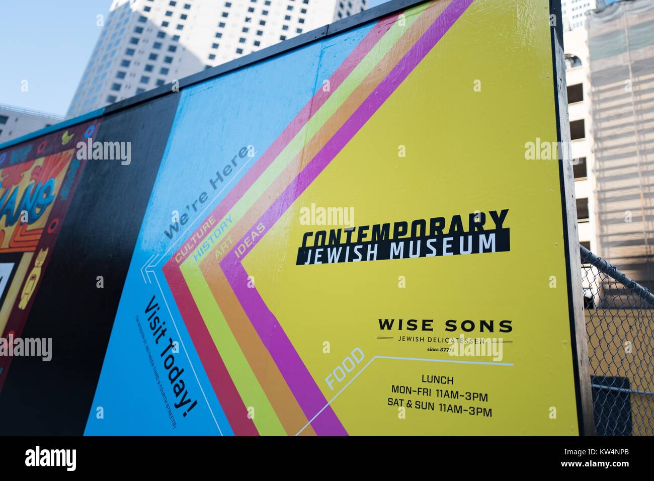 A colorful advertisement for the Contemporary Jewish Museum in San ...