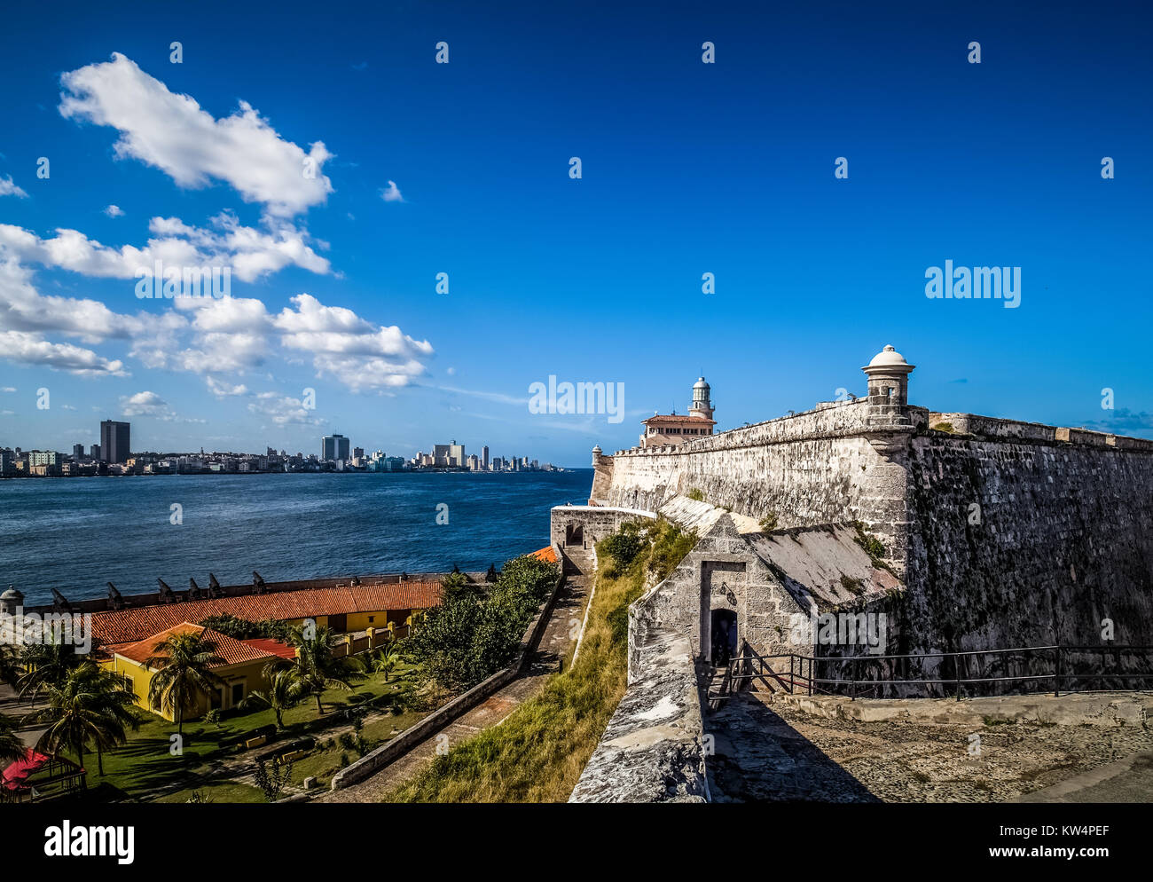 Kuba Havanna Ansicht Festung mit Skyline Stock Photo - Alamy