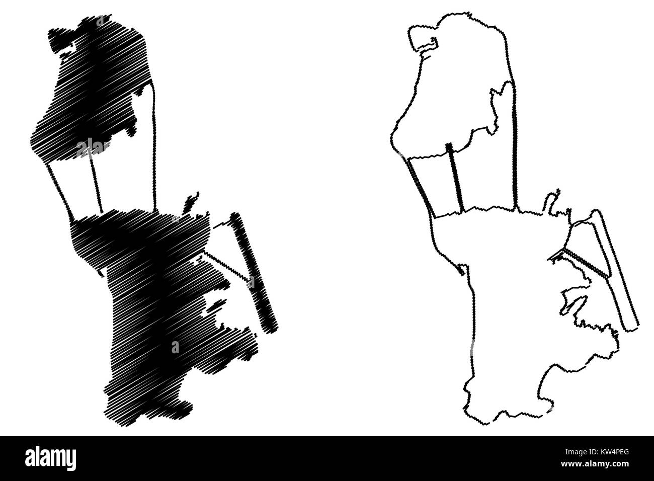 Macau map vector illustration, scribble sketch Macau Stock Vector Image ...