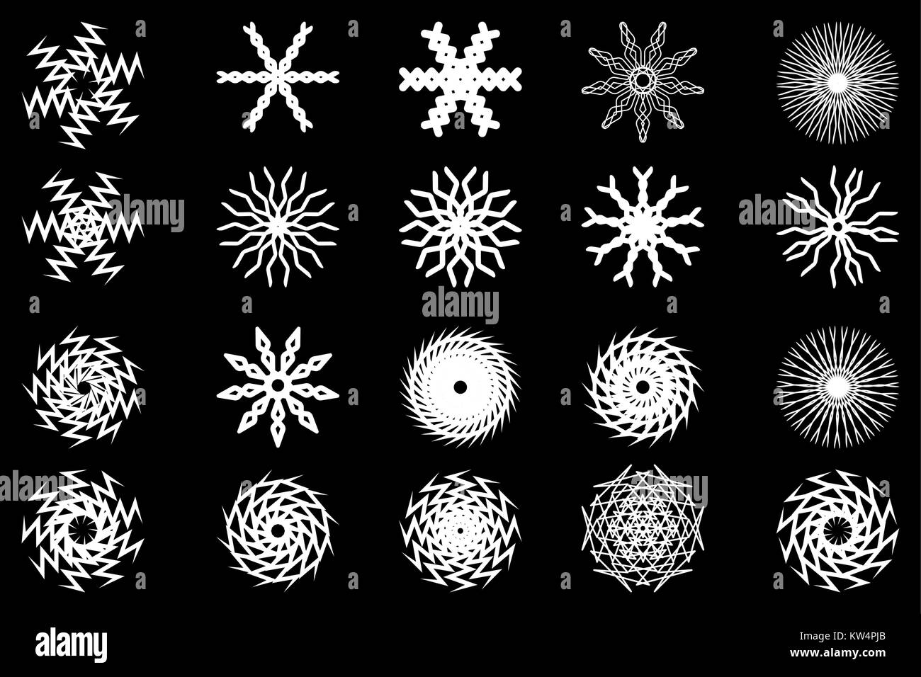 Snowflake wheel Stock Vector Images - Alamy