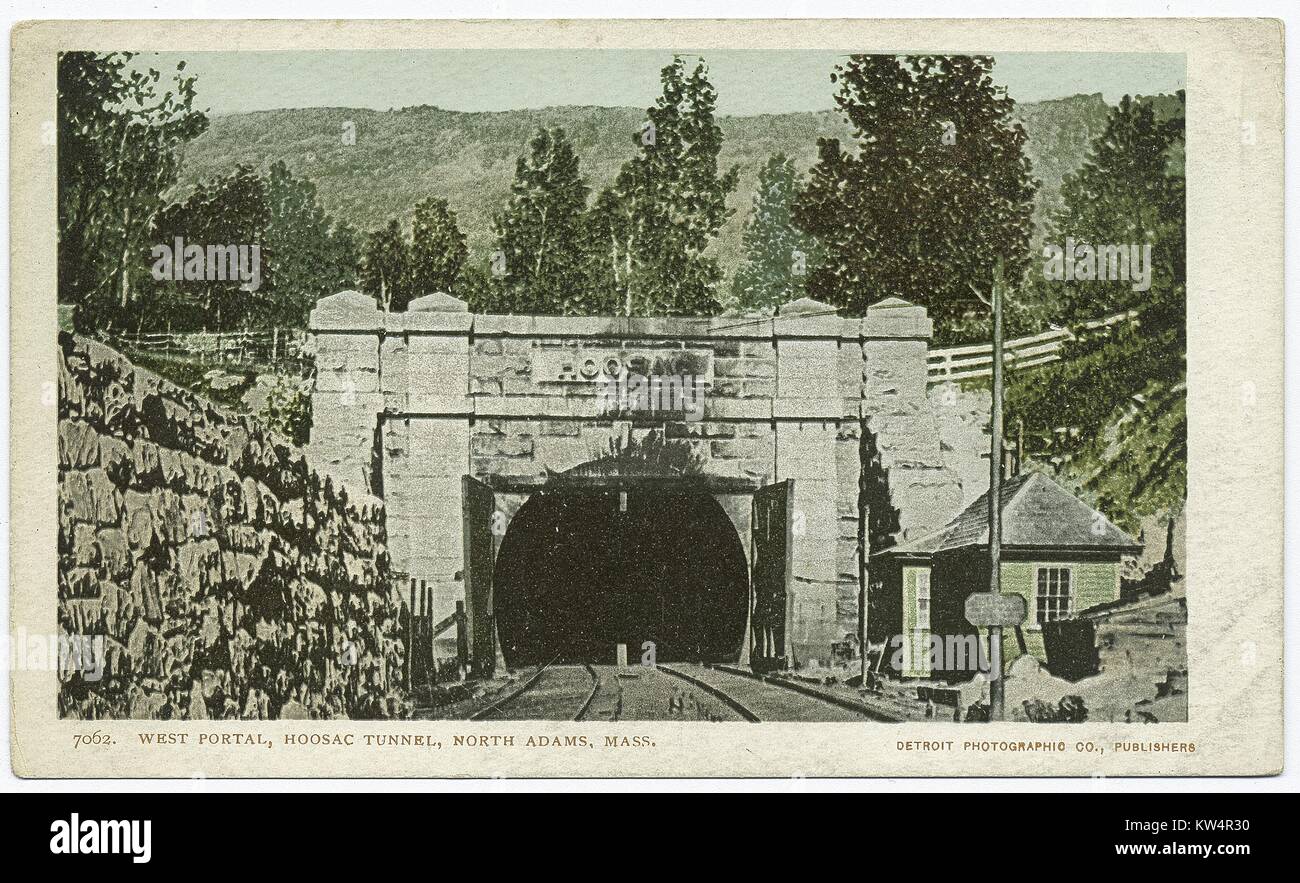 West portal of Hoosac Tunnel, North Adams, Massachusetts, USA, 1914 ...