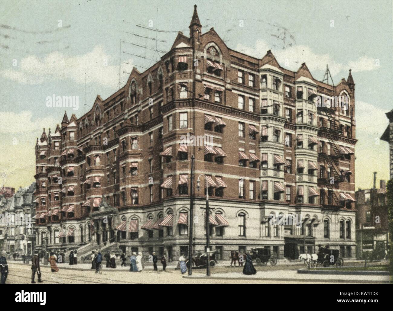 Postcard of the Hotel Brunswick exterior, Boston, Massachusetts, 1906 ...
