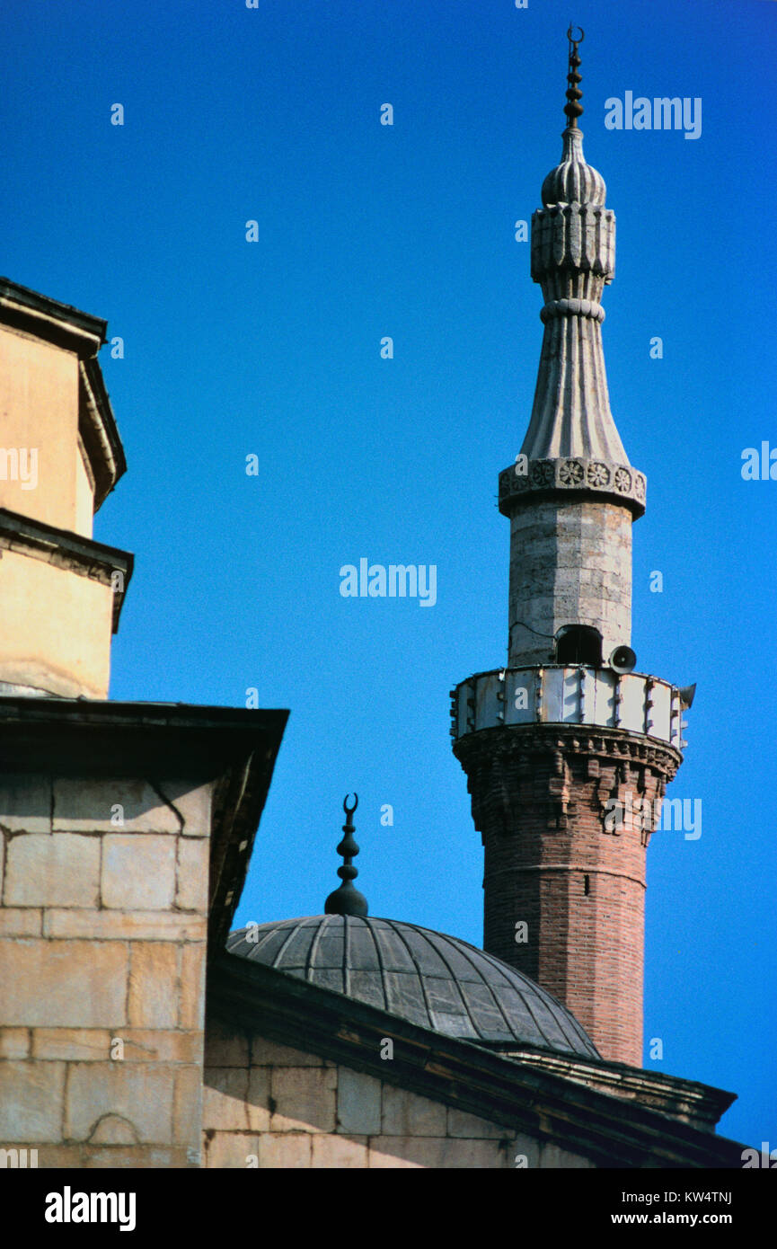 Minaret of the Green Mosque, Yesil Cami, or Mosque of Sultan Mehmed I ...