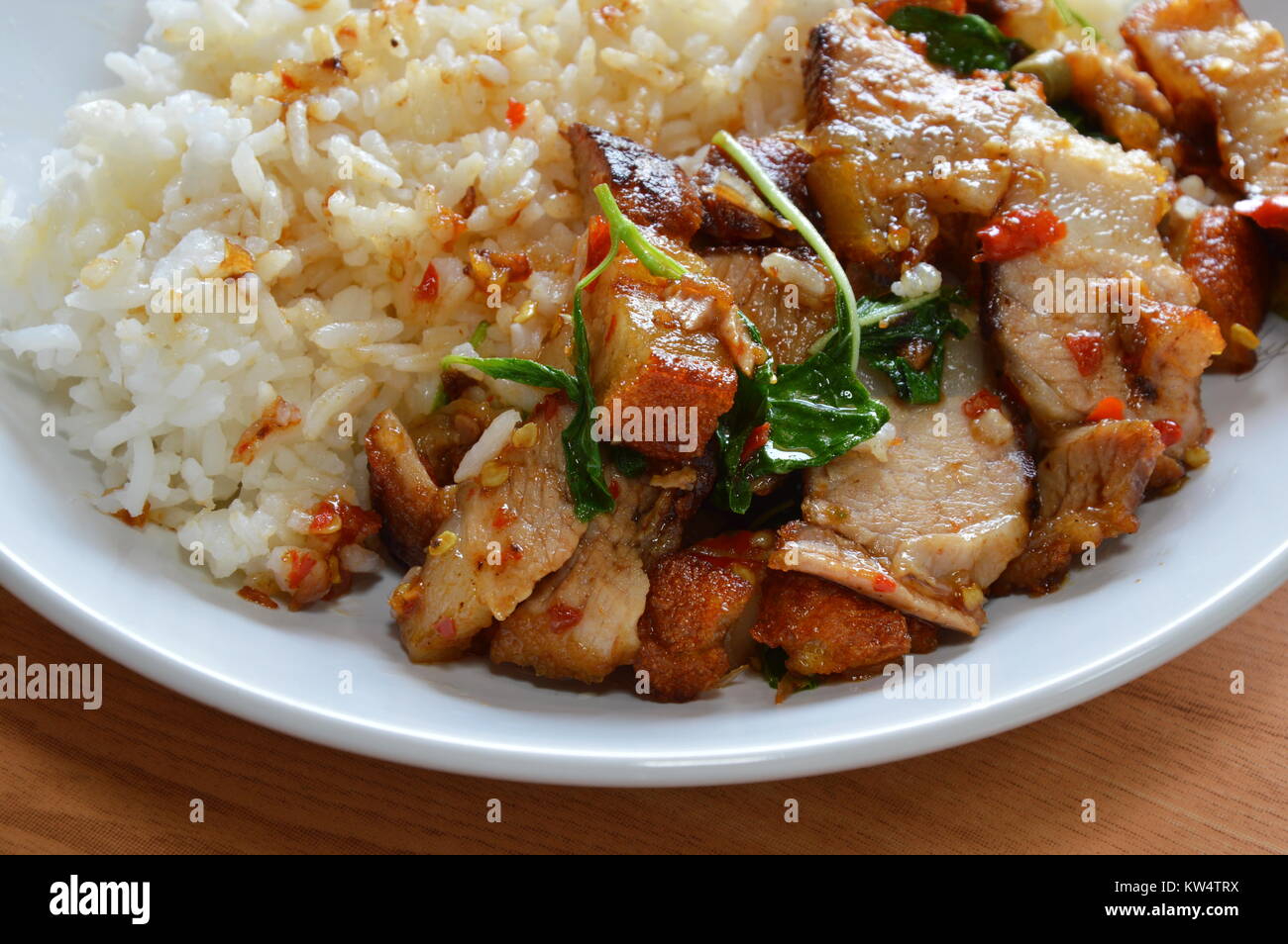 Stir fried crispy pork belly hi-res stock photography and images - Alamy
