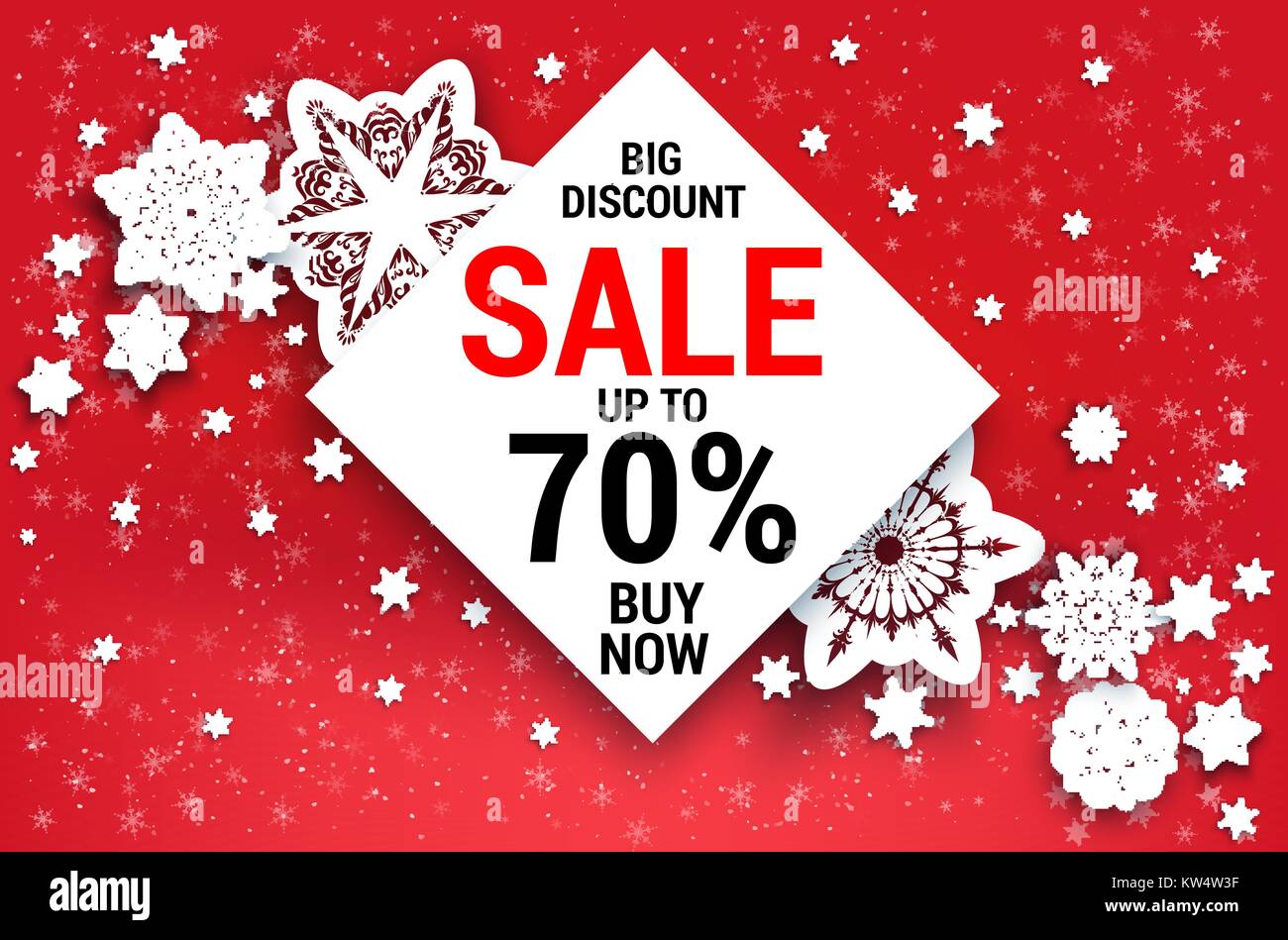Snowflakes sale banner Stock Vector Image & Art - Alamy