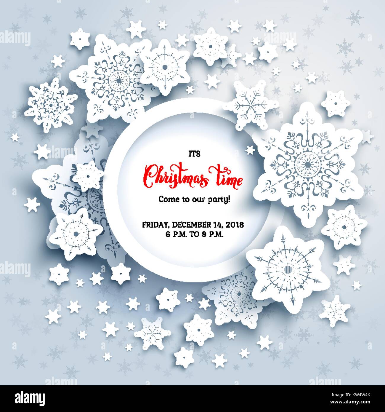 Snowflakes cut card Stock Vector Image & Art - Alamy