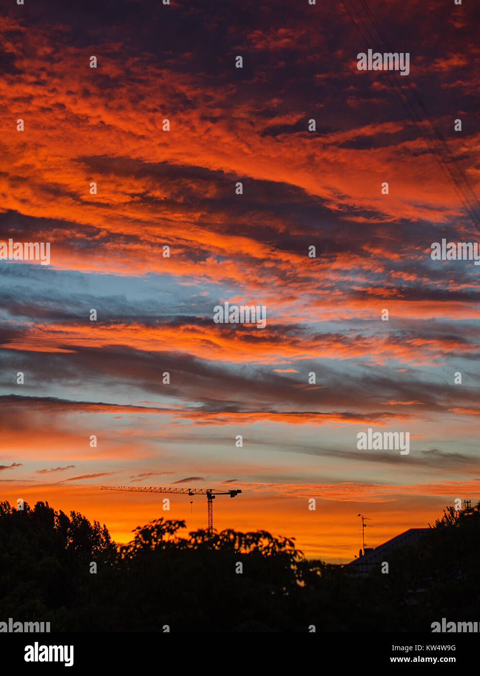 Colorful sunset sky Stock Photo - Alamy