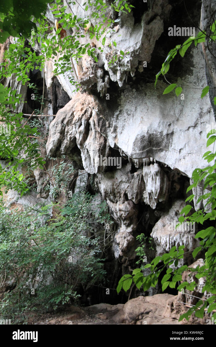 Entrance of the big caffin cave in Northern Thailand Stock Photo - Alamy