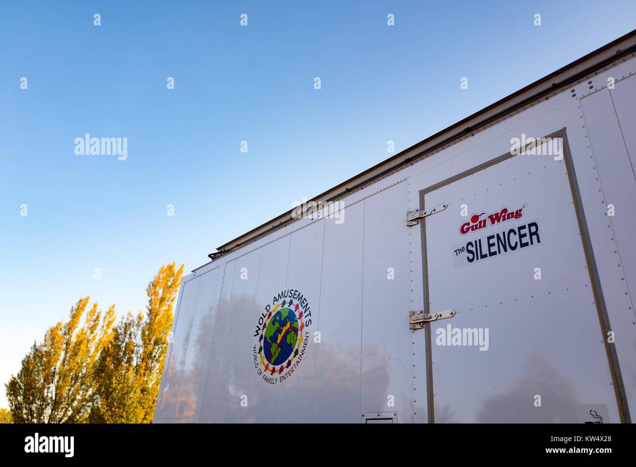 Truck mounted Gull Wing generator silencer with logo for Wold ...