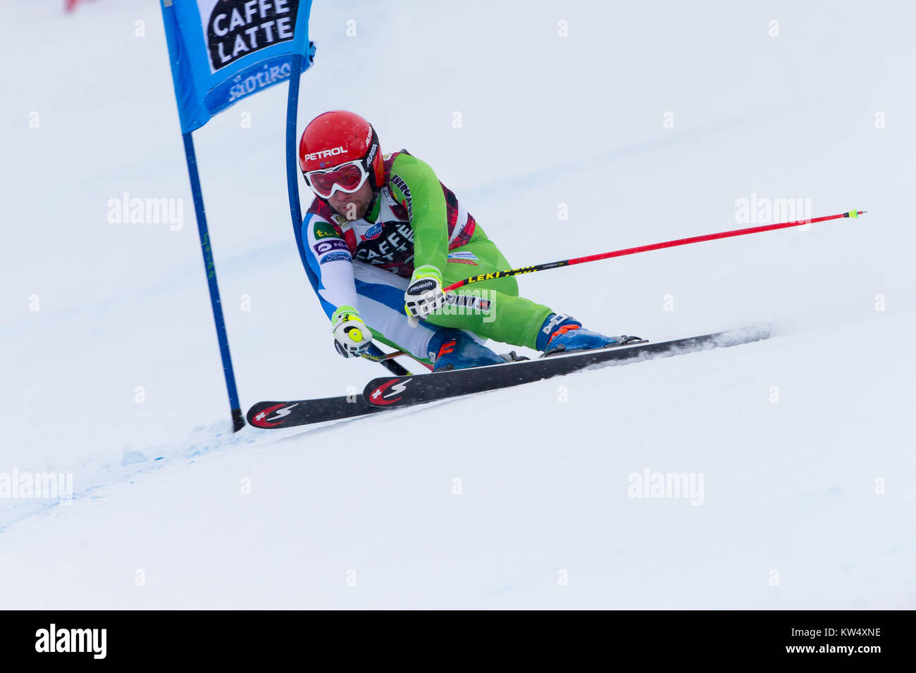 Val Gardena, Italy 15 December 2017. CATER Martin (Slo) competing in ...