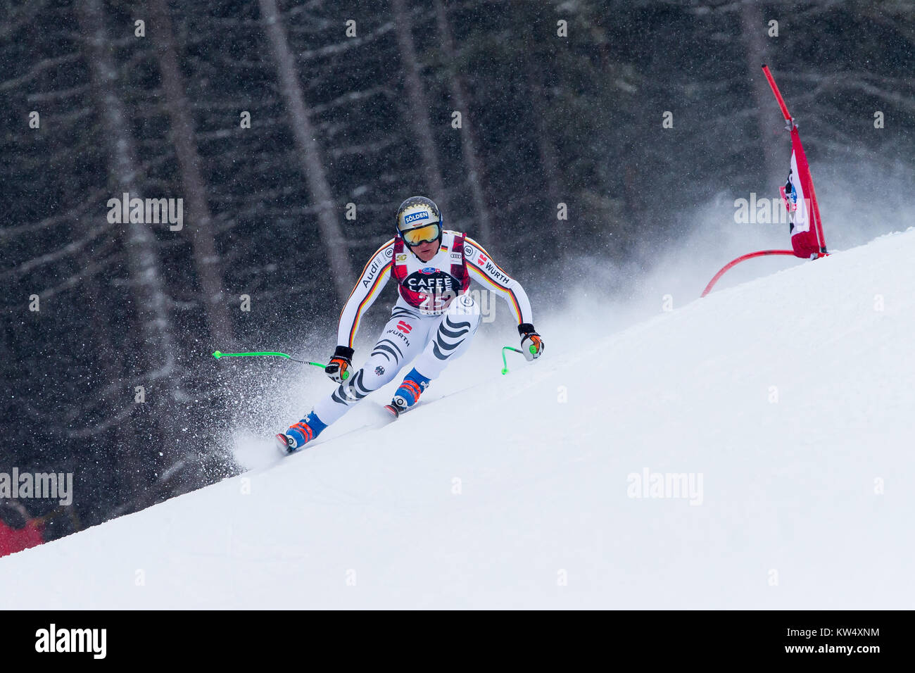 Val Gardena, Italy 15 December 2017. DRESSEN Thomas (Ger) competing in ...