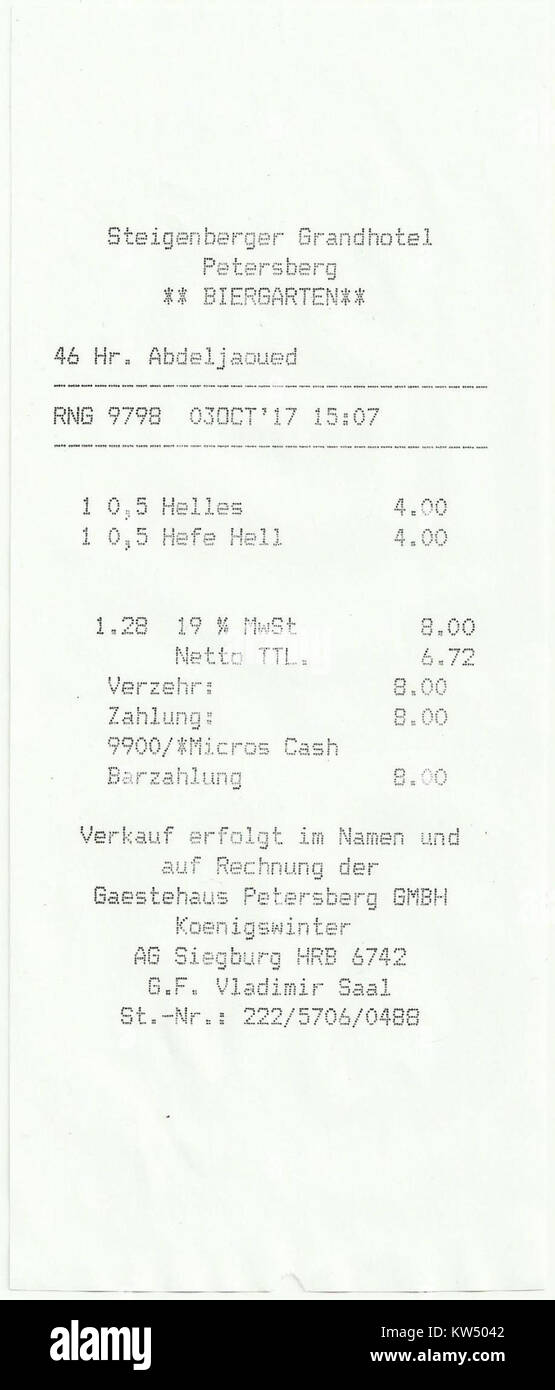 Hotel invoice hi-res stock photography and images - Alamy