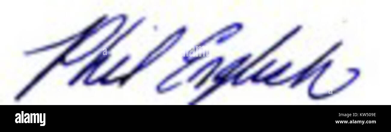 Phil English signature Stock Photo - Alamy