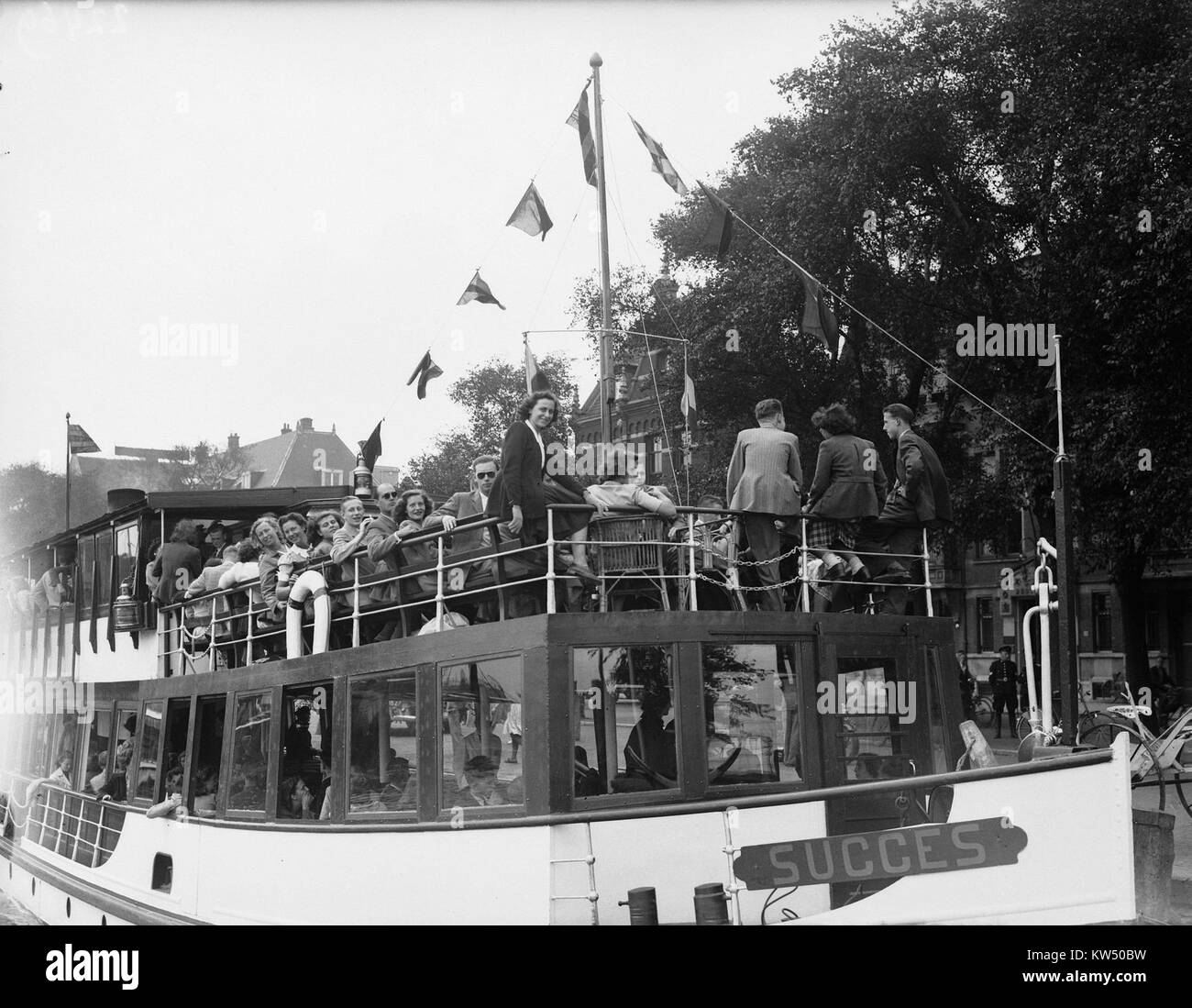 Amsterdam boating Black and White Stock Photos & Images - Alamy