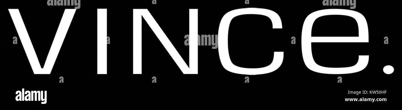 Vince logo white large Stock Photo - Alamy
