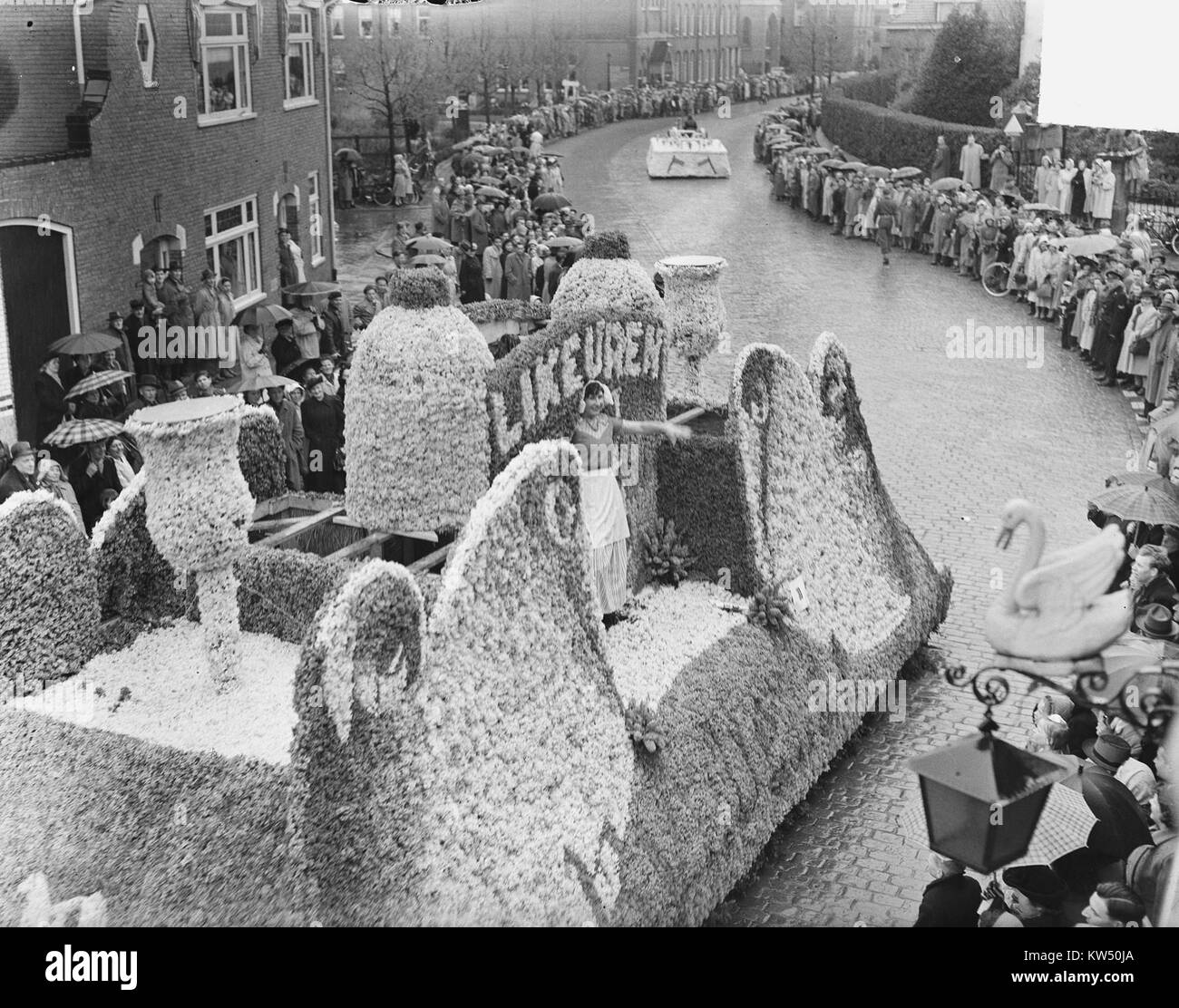 This image captures the Bloemencorso (Flower Parade) in Lisse ...