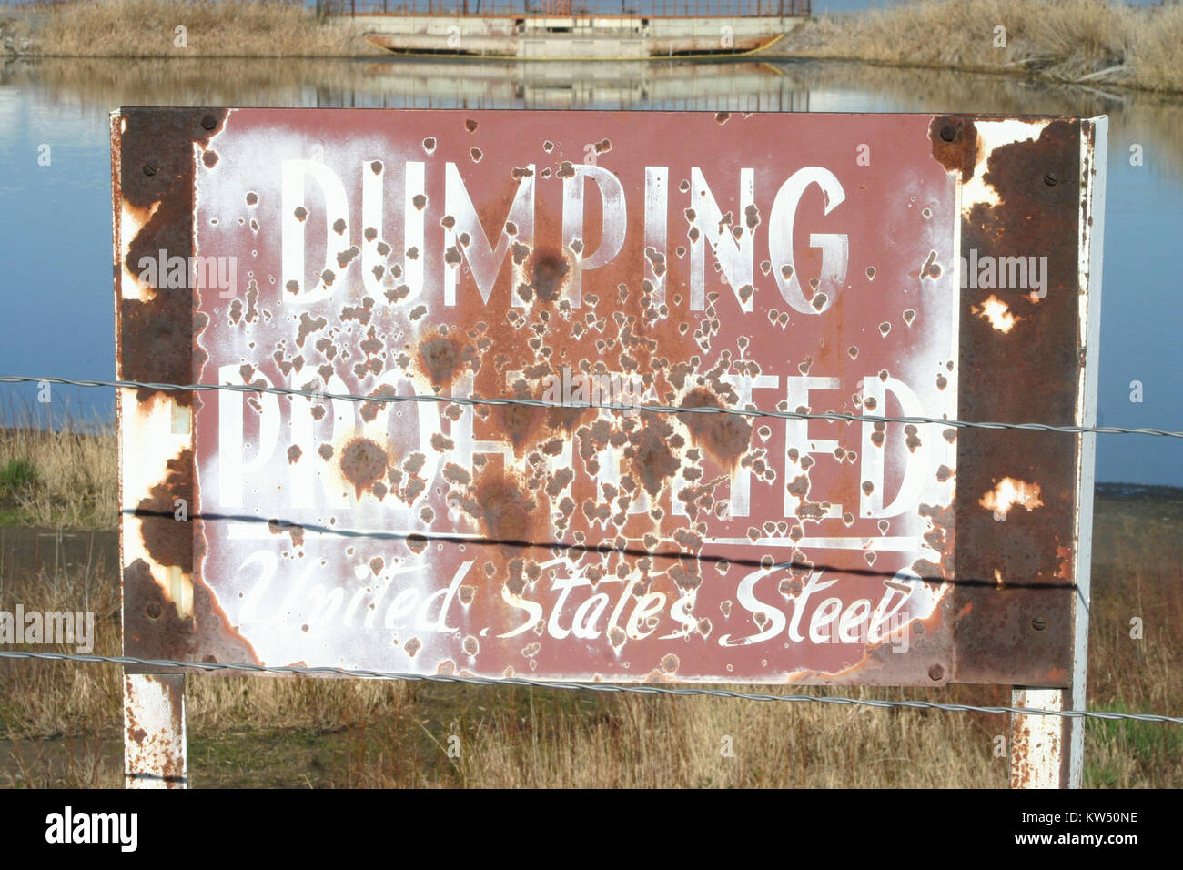 The USS Steel sign is likely associated with United States Steel, a ...