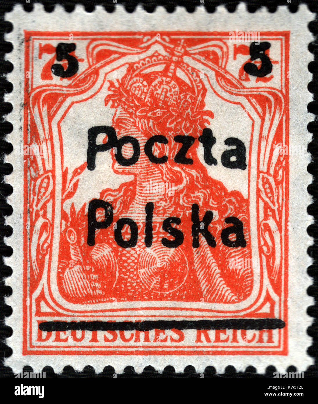 The Stamp PL Mi131 over DE Mi99 is a philatelic item featuring stamps ...