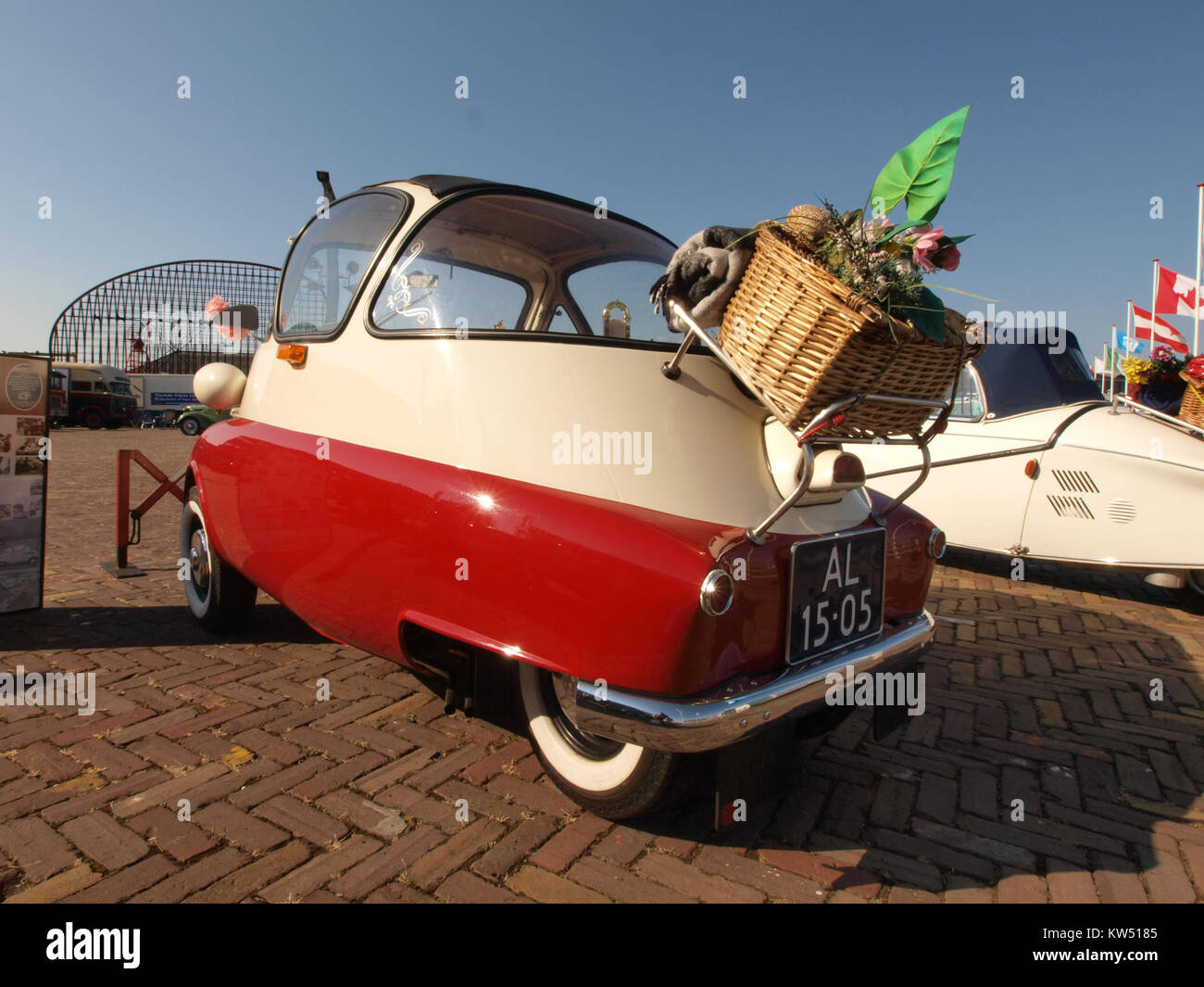 This 1957 BMW Isetta, registered under Dutch license AL 15 05, is a ...