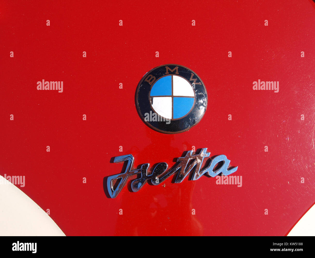 The BMW Isetta, a compact 1957 microcar, registered under Dutch licence ...