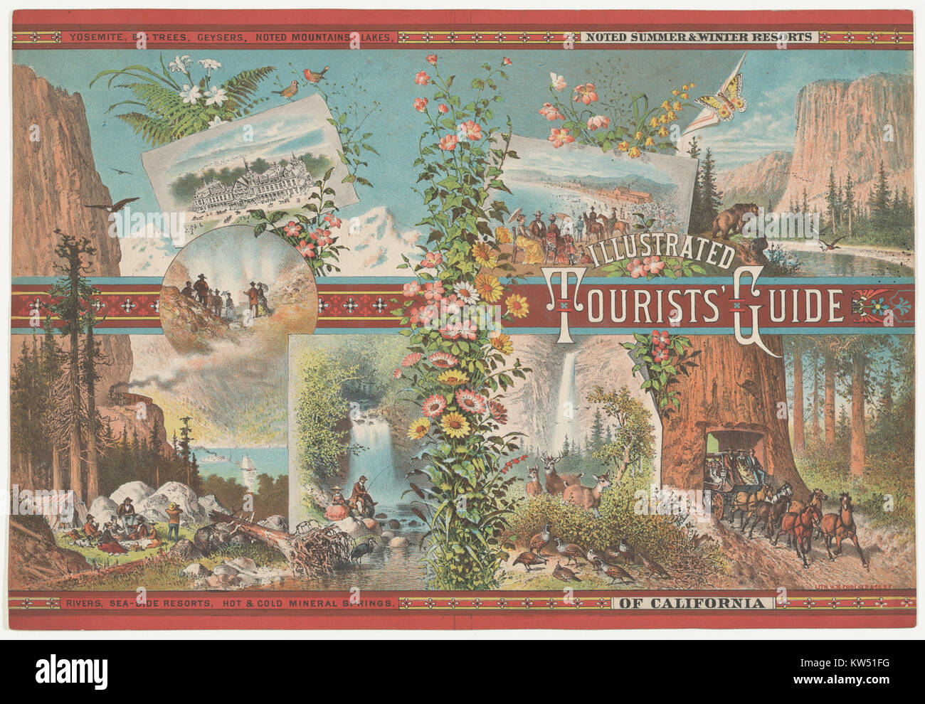 This is the book cover for an illustrated tourist guide of California's ...