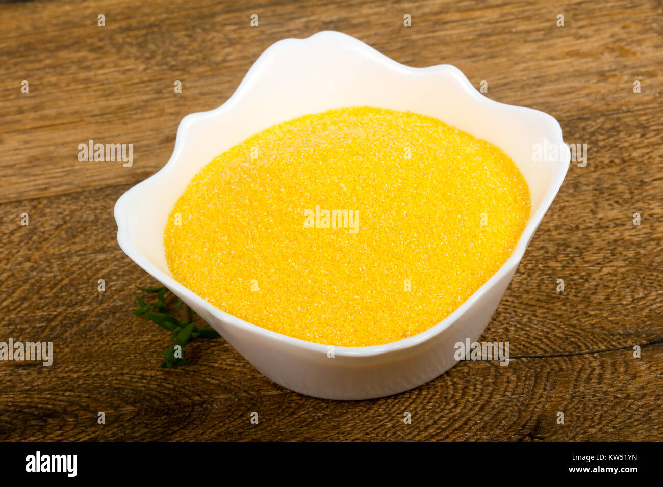 Raw polenta ready for cooking Stock Photo - Alamy