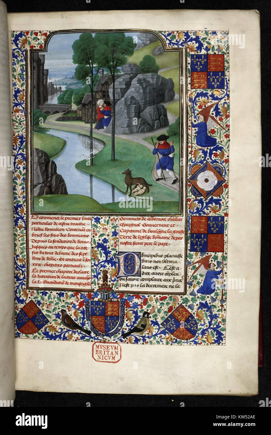 The image depicts the mythological twins Romulus and Remus, central ...