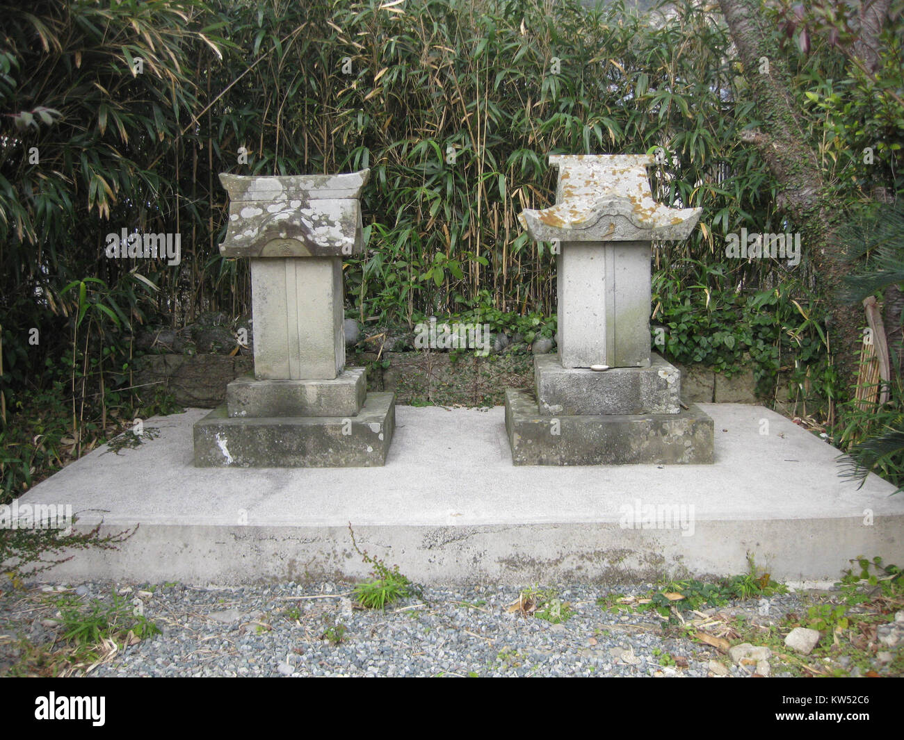 Two objects at Otakehie jinja Stock Photo - Alamy