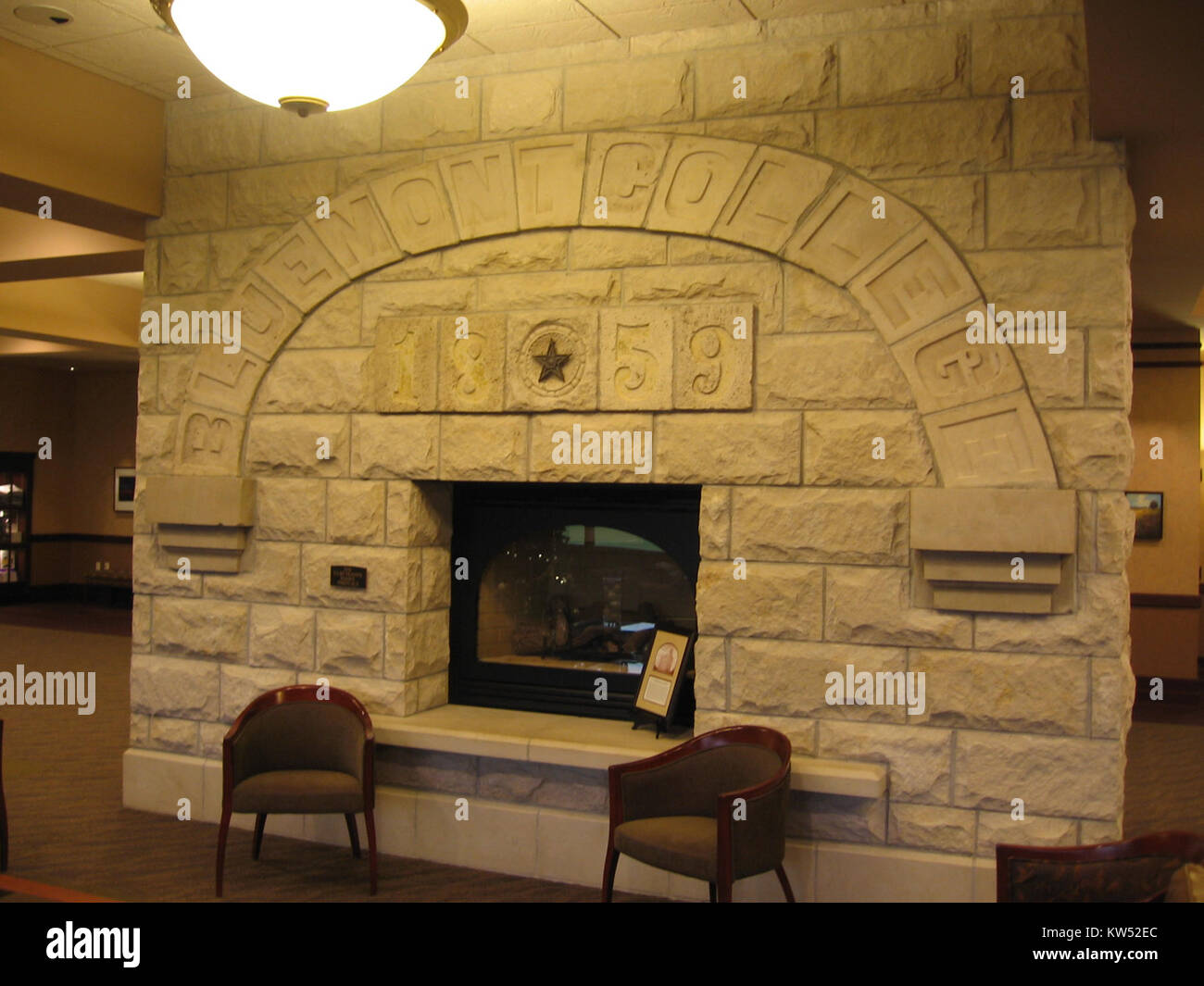Blue Mont College arch Stock Photo - Alamy
