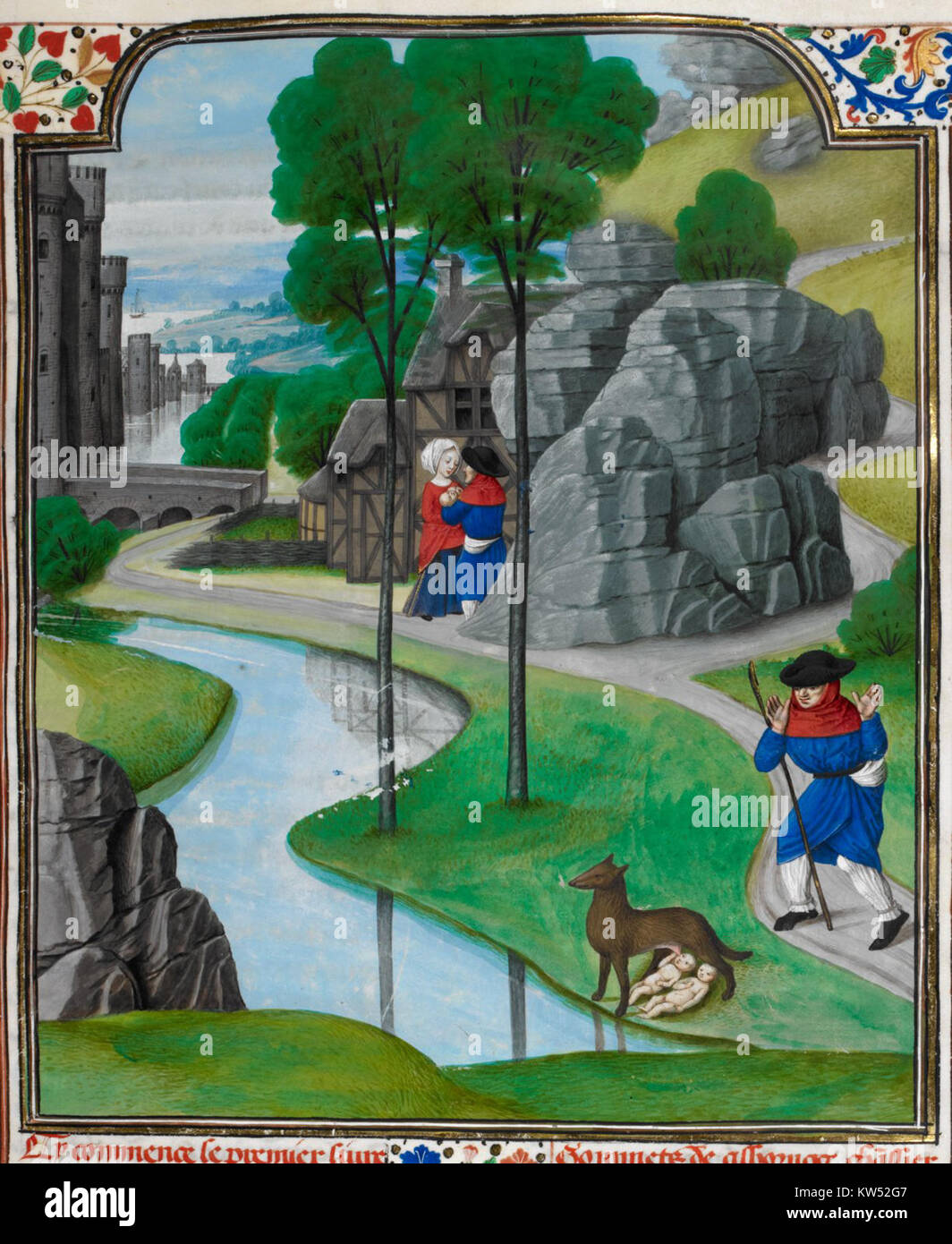 This historical depiction, 'Romulus and Remus,' highlights the Roman ...