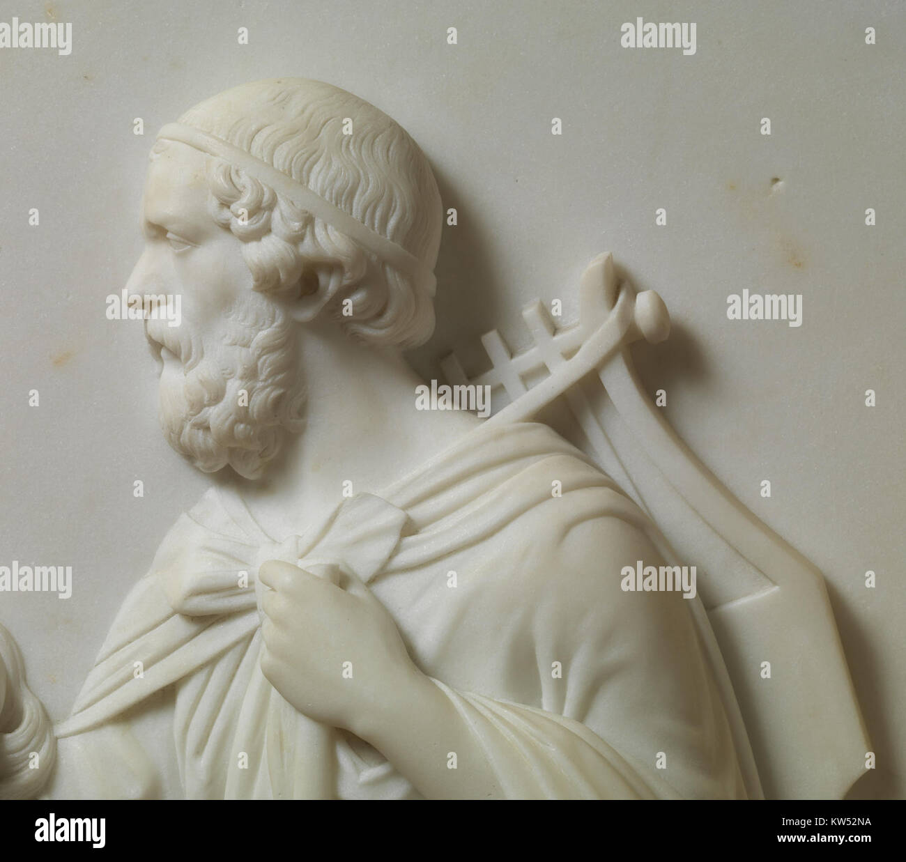 The artwork 'Blind Homer Led by the Genius of Poetry' depicts the Greek ...